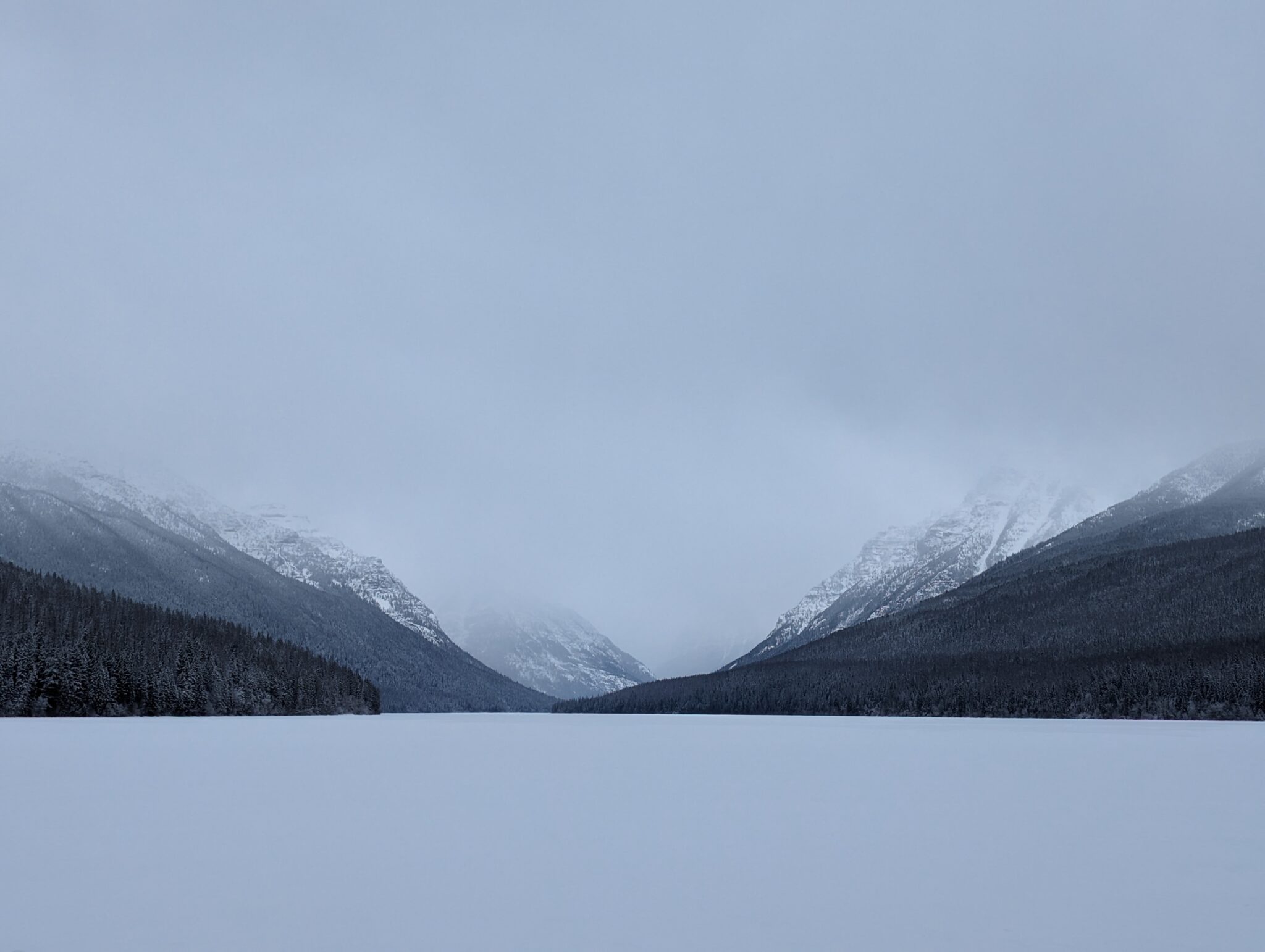 Winter in Glacier National Park - Bowman Lake